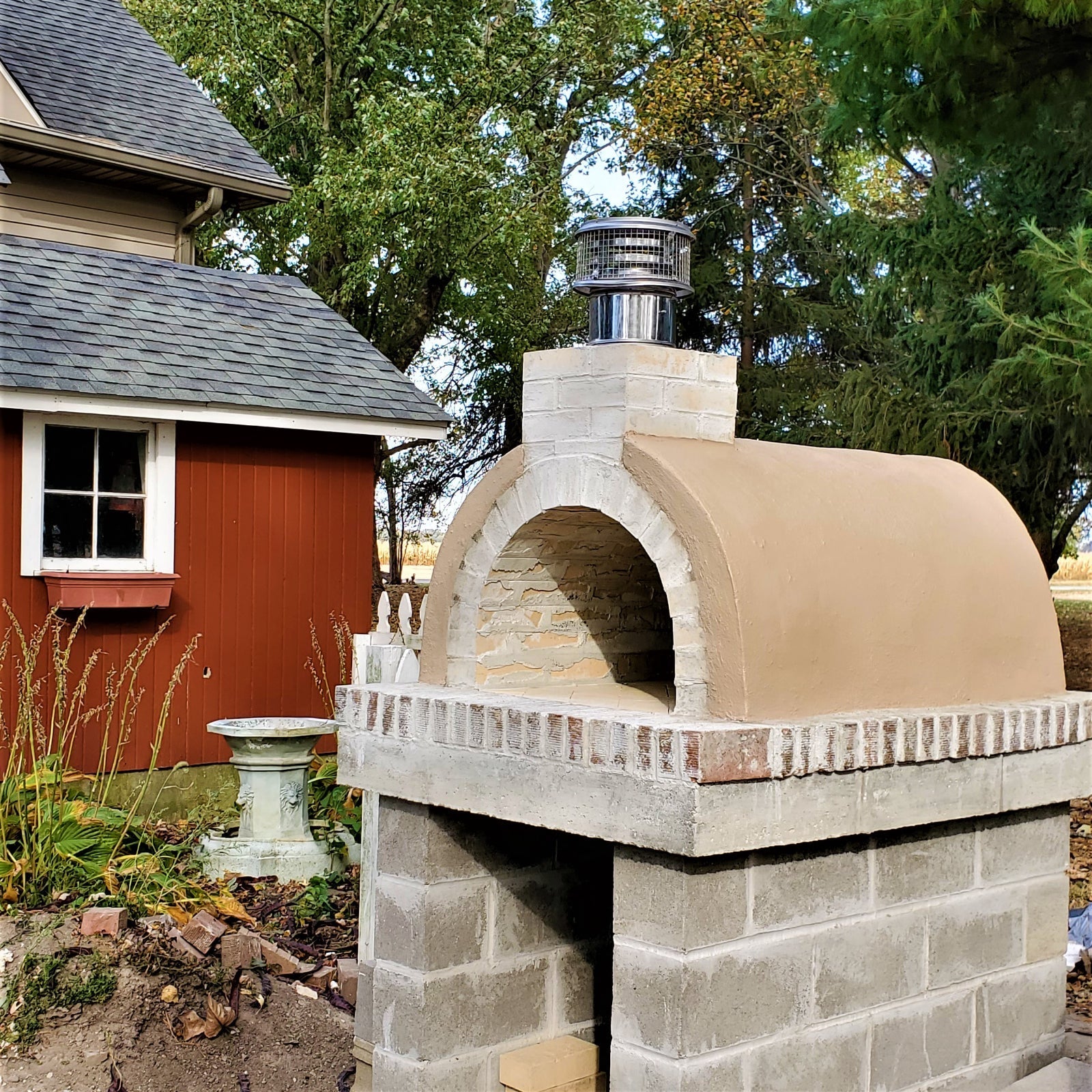 Mikes Brick Oven - A Homemade Pizza Oven with Stunning Stucco Finish ...